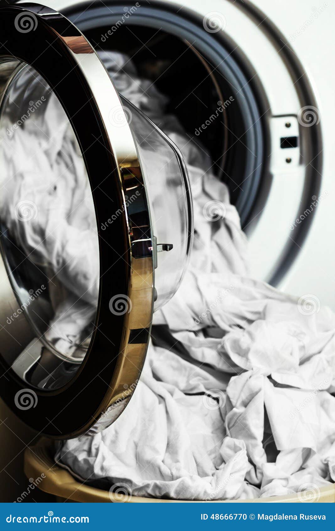 Preparation for Washing Machine Stock Photo - Image of washer, chore ...