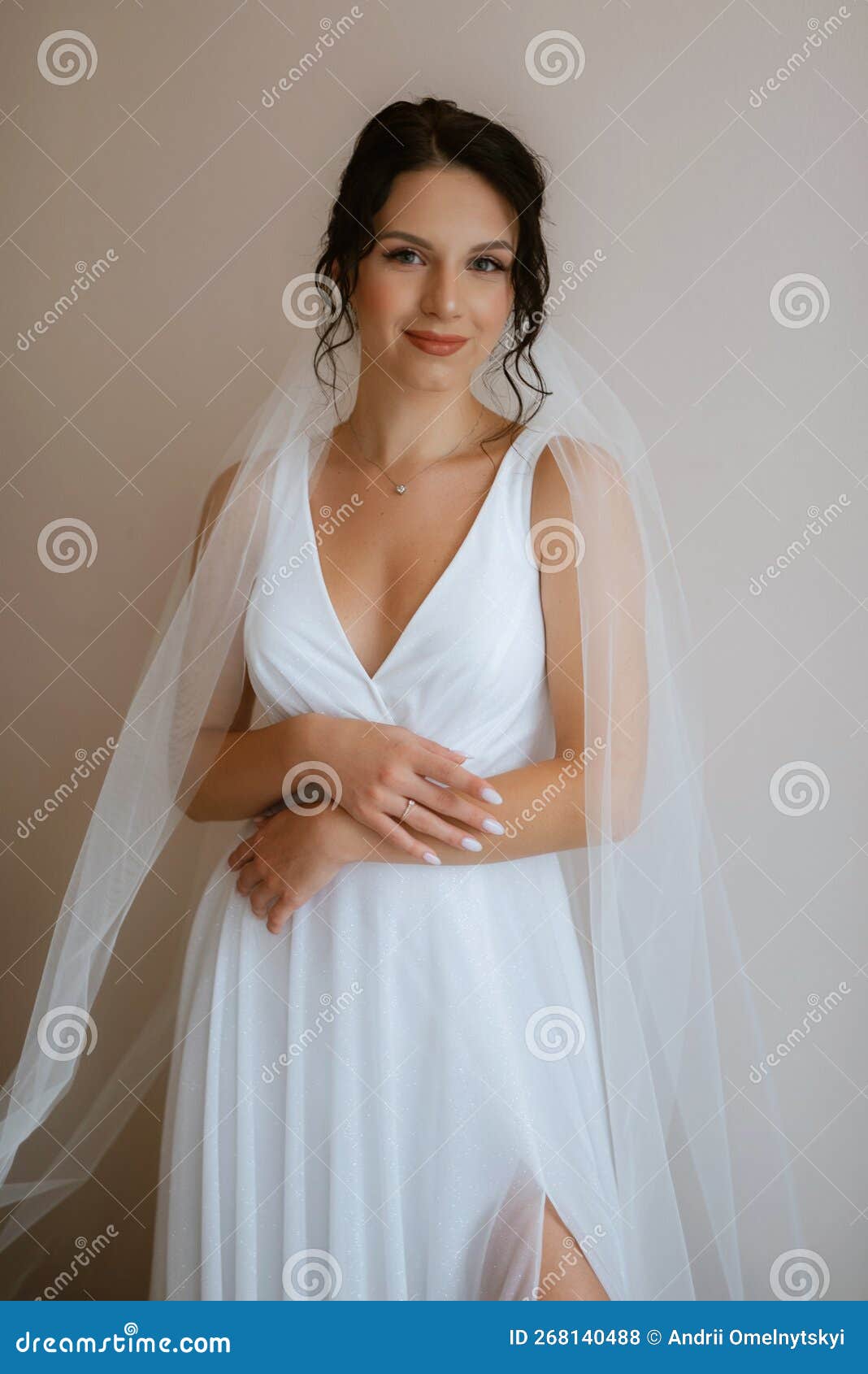 Preparations for the Bride with the Dressing of the Wedding Dress Stock ...