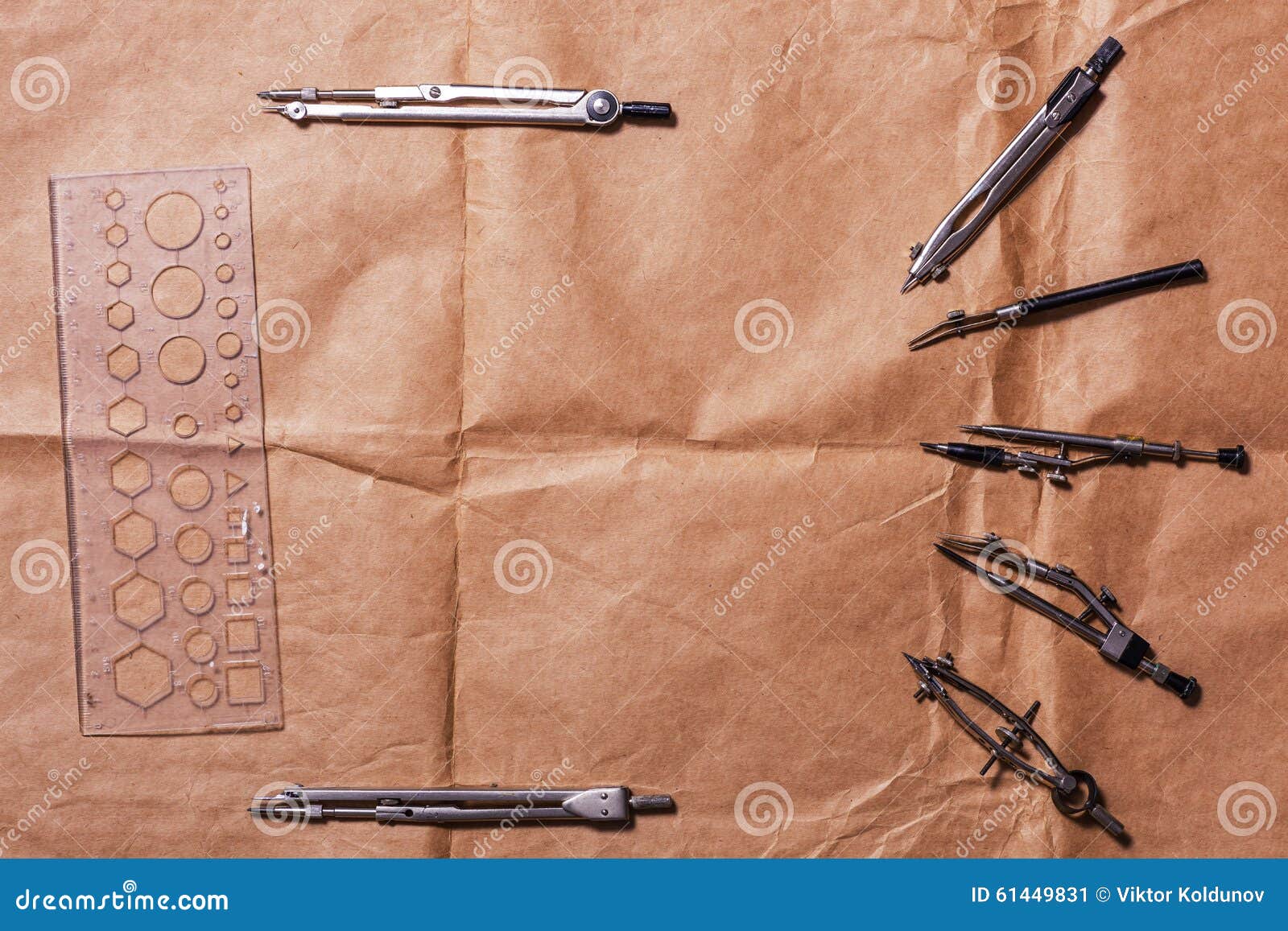 Preparations for the Creation of Drawings Stock Image - Image of maps ...