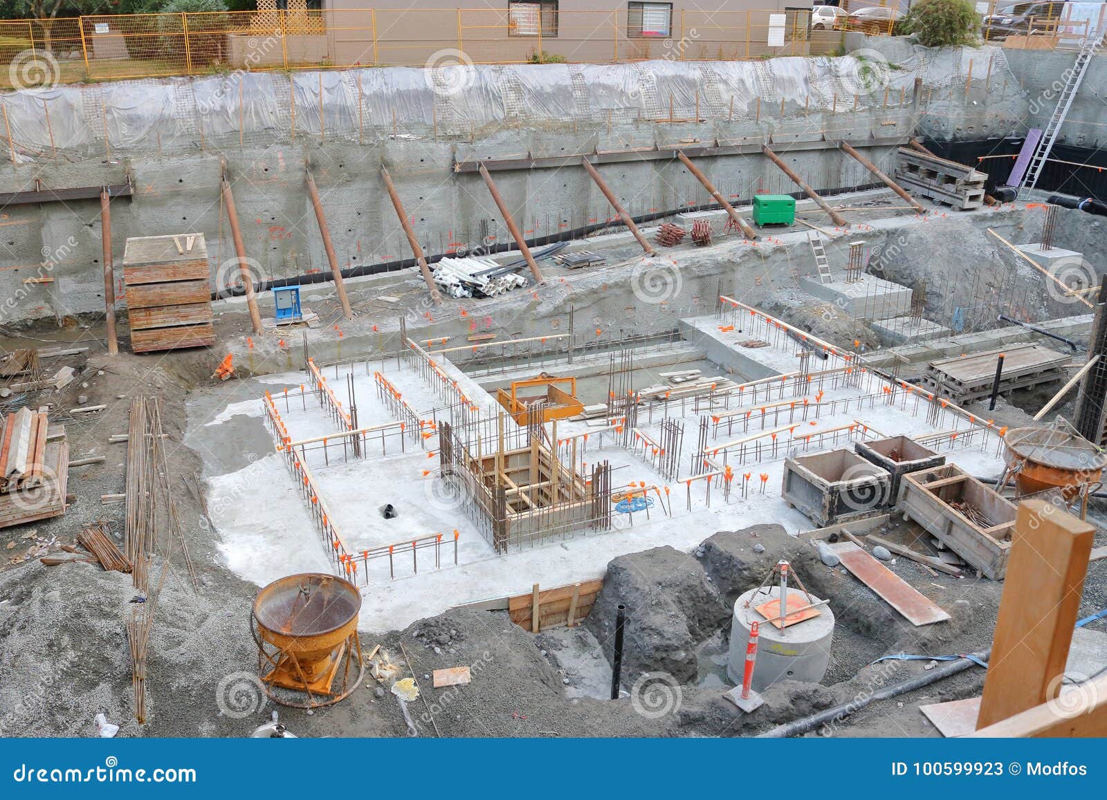 Multiple Story Building Preparations Stock Image - Image of building ...