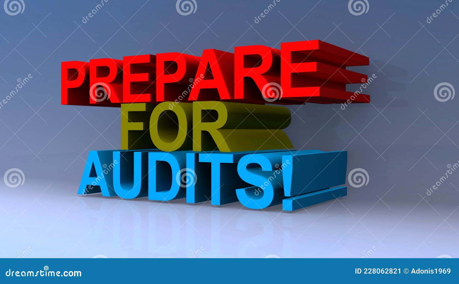 Prepare for audits on blue stock illustration. Illustration of audits ...