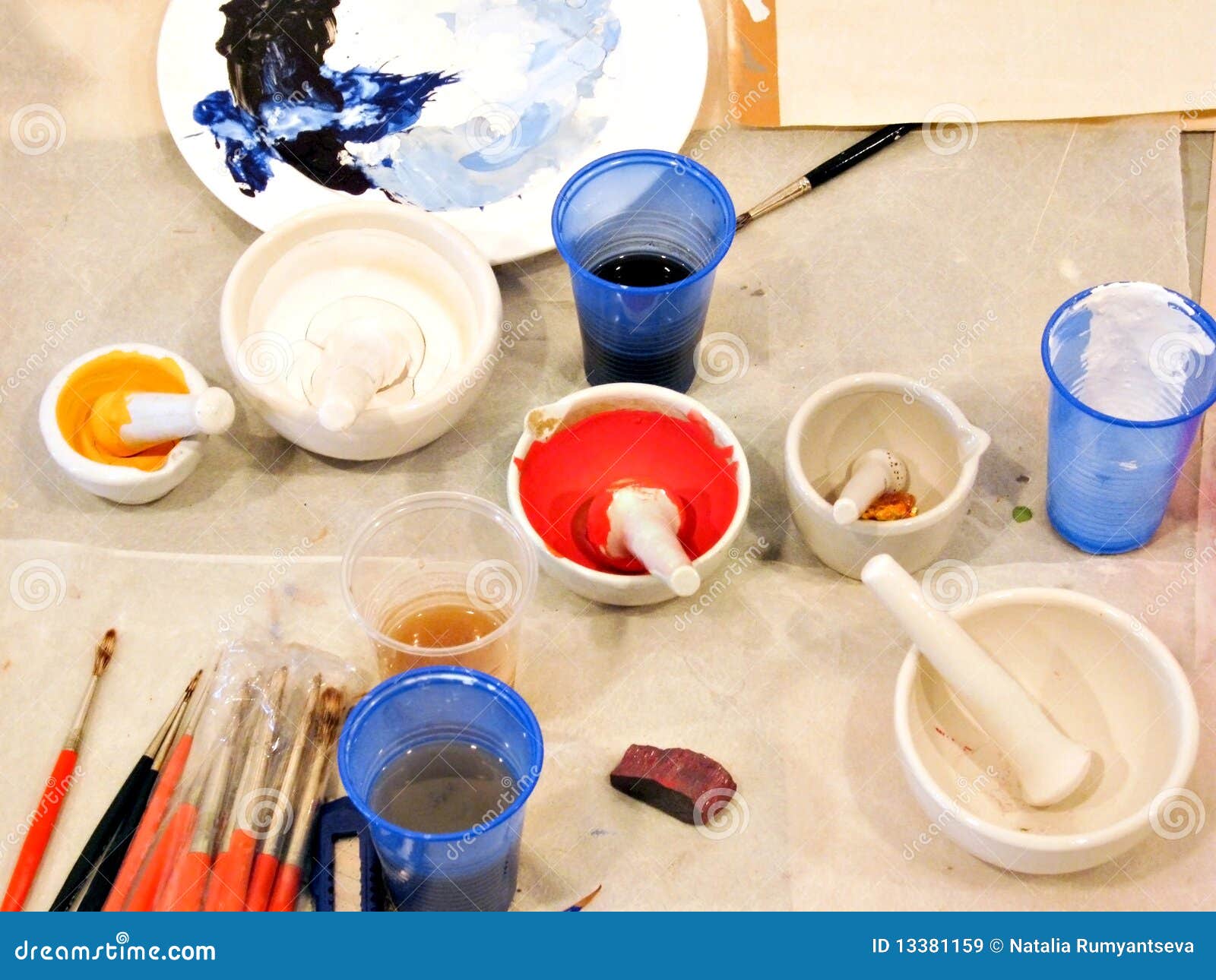 Prepare for painting stock image. Image of stamper, creative - 13381159