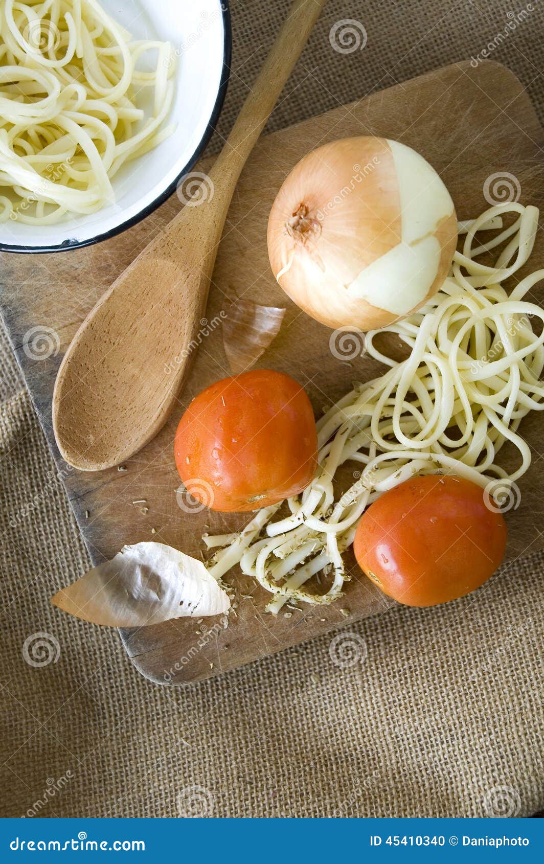 Prepare pasta dish stock photo. Image of prepare, homemade - 45410340