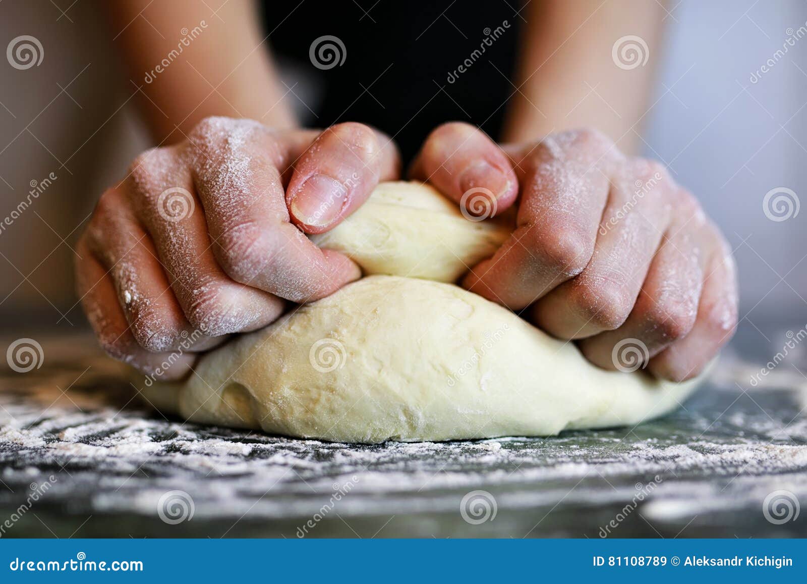 Prepare pizza dough hand stock image. Image of chef, horizontal - 81108789