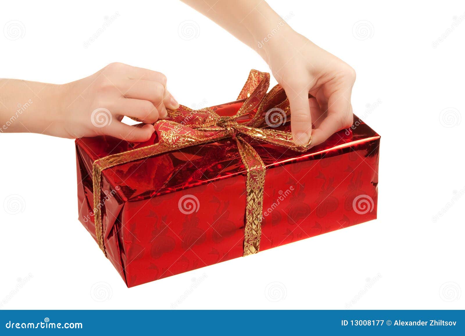 Prepare present stock image. Image of wrapped, ribbon - 13008177