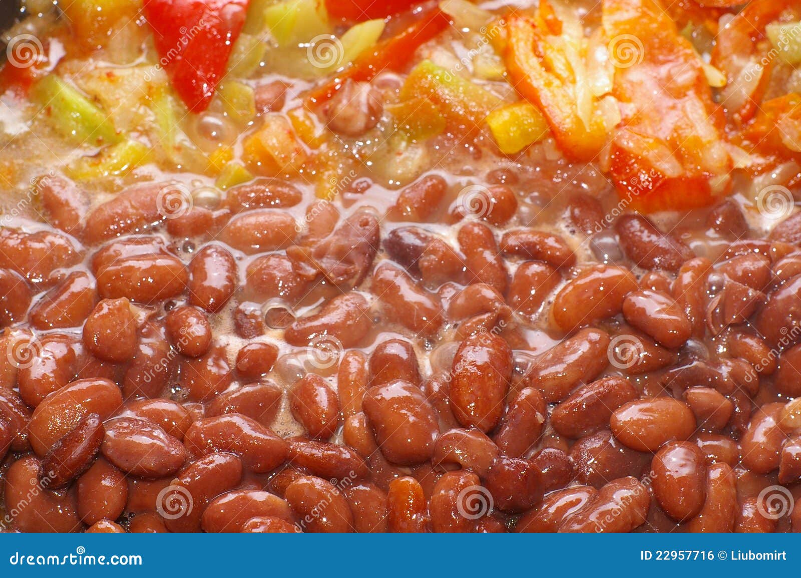Prepared Brown Beans and Vegetables Stock Photo - Image of beans ...