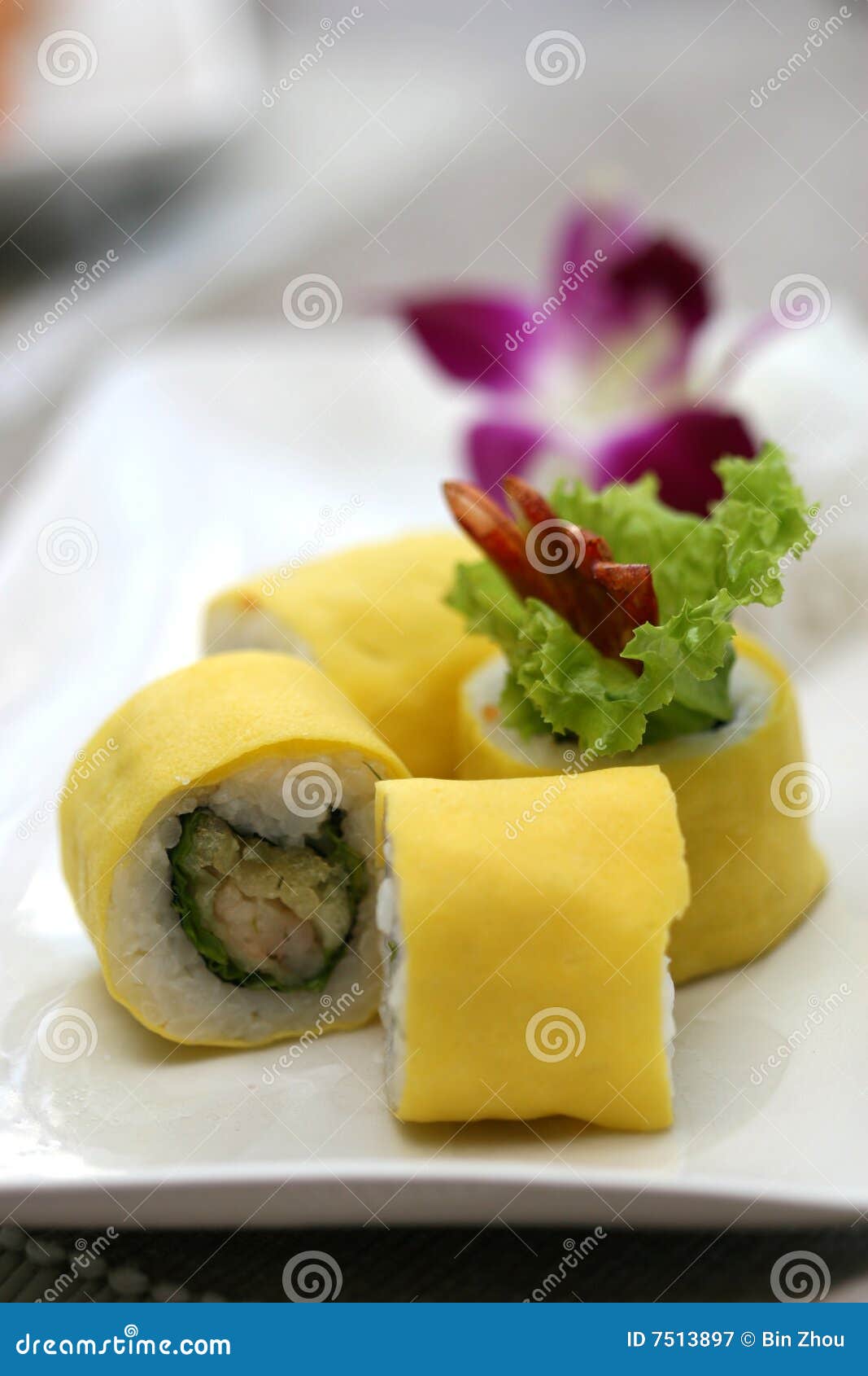 Prepared and Delicious Roe Sushi Roll Stock Image - Image of nigiri ...