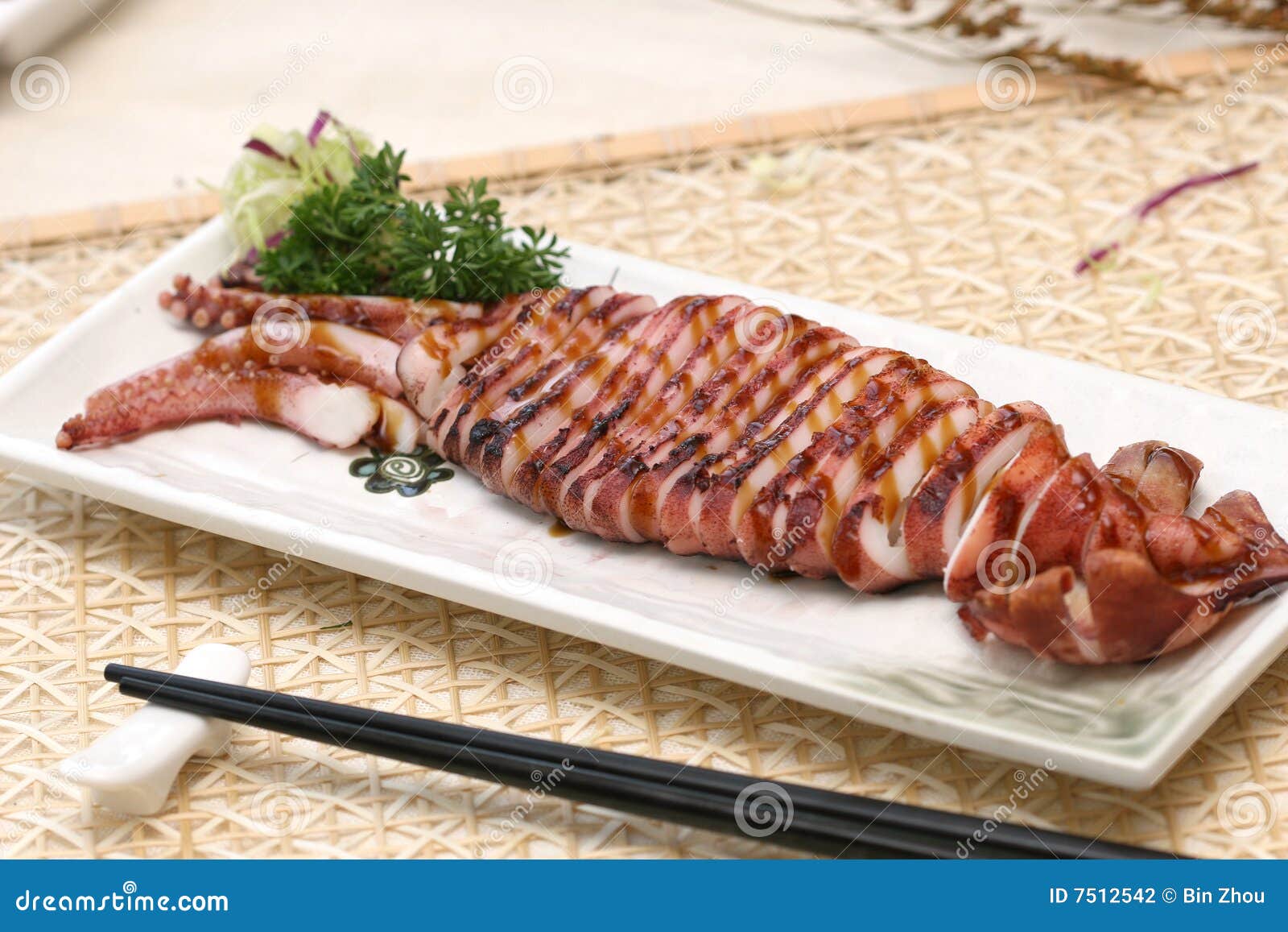 Prepared and Delicious Sleeve-fish Taken in Studio Stock Photo - Image ...