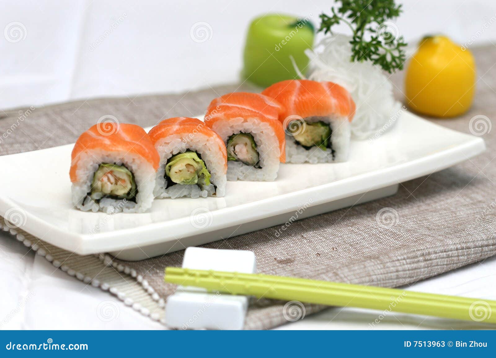 Prepared and Delicious Tofu Roe Sushi Roll Stock Image - Image of ...
