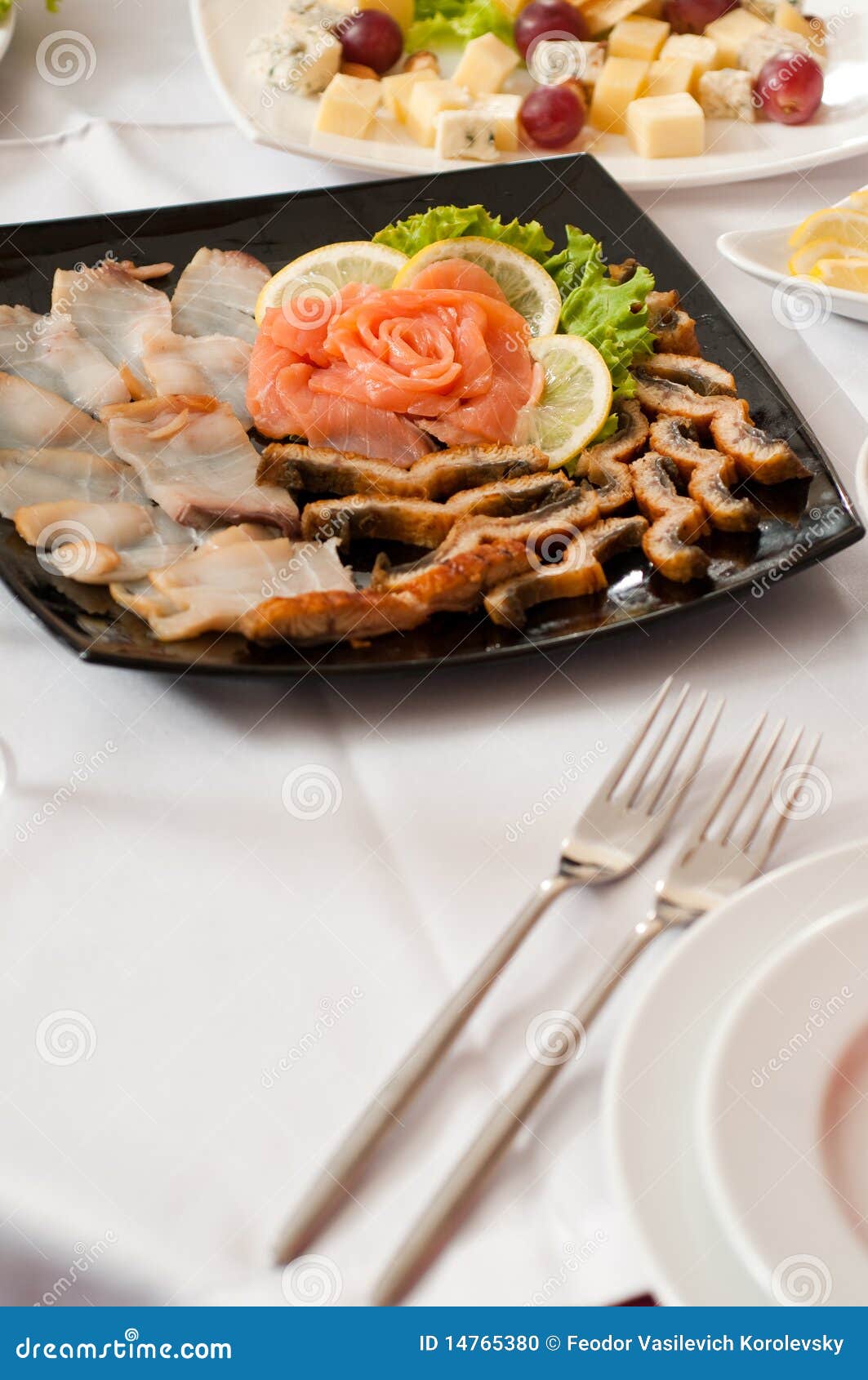 The prepared fish. stock photo. Image of supper, knife - 14765380