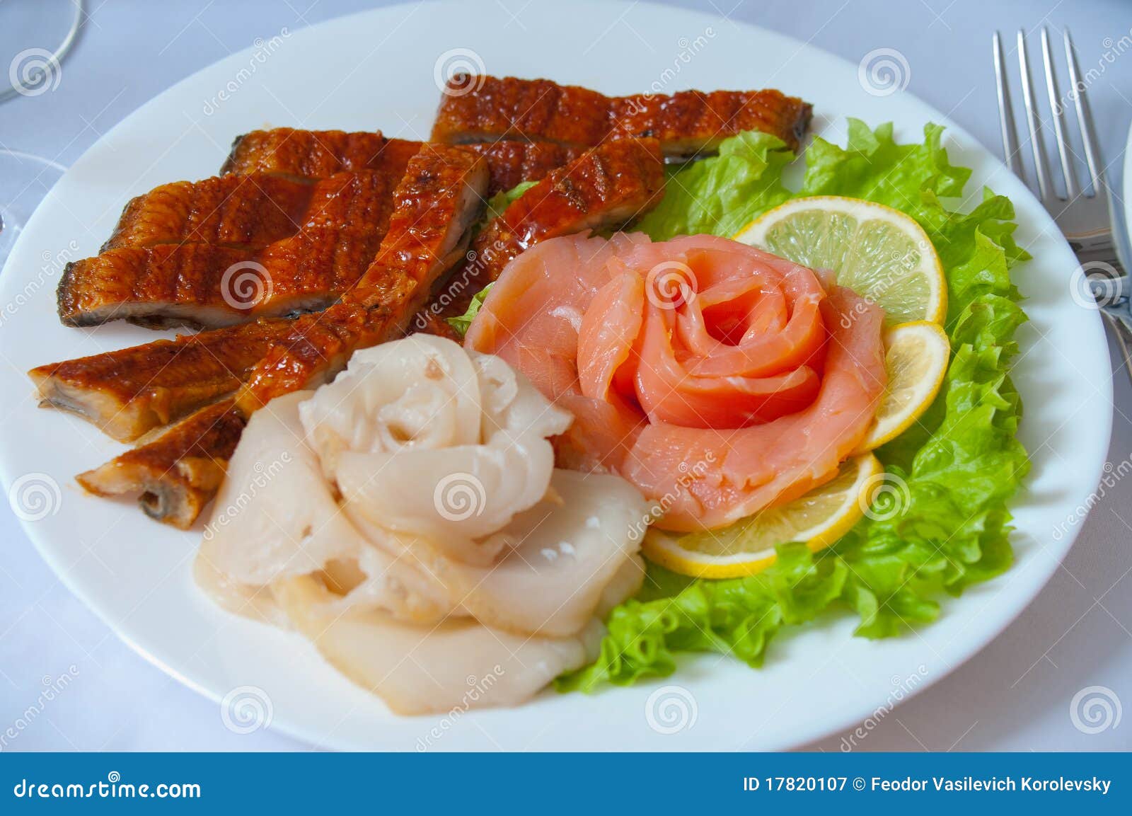 The prepared fish. stock image. Image of piece, salmon - 17820107