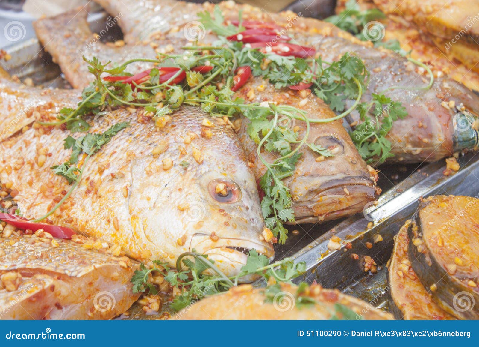 Prepared fish stock photo. Image of pepper, tasty, healthy - 51100290