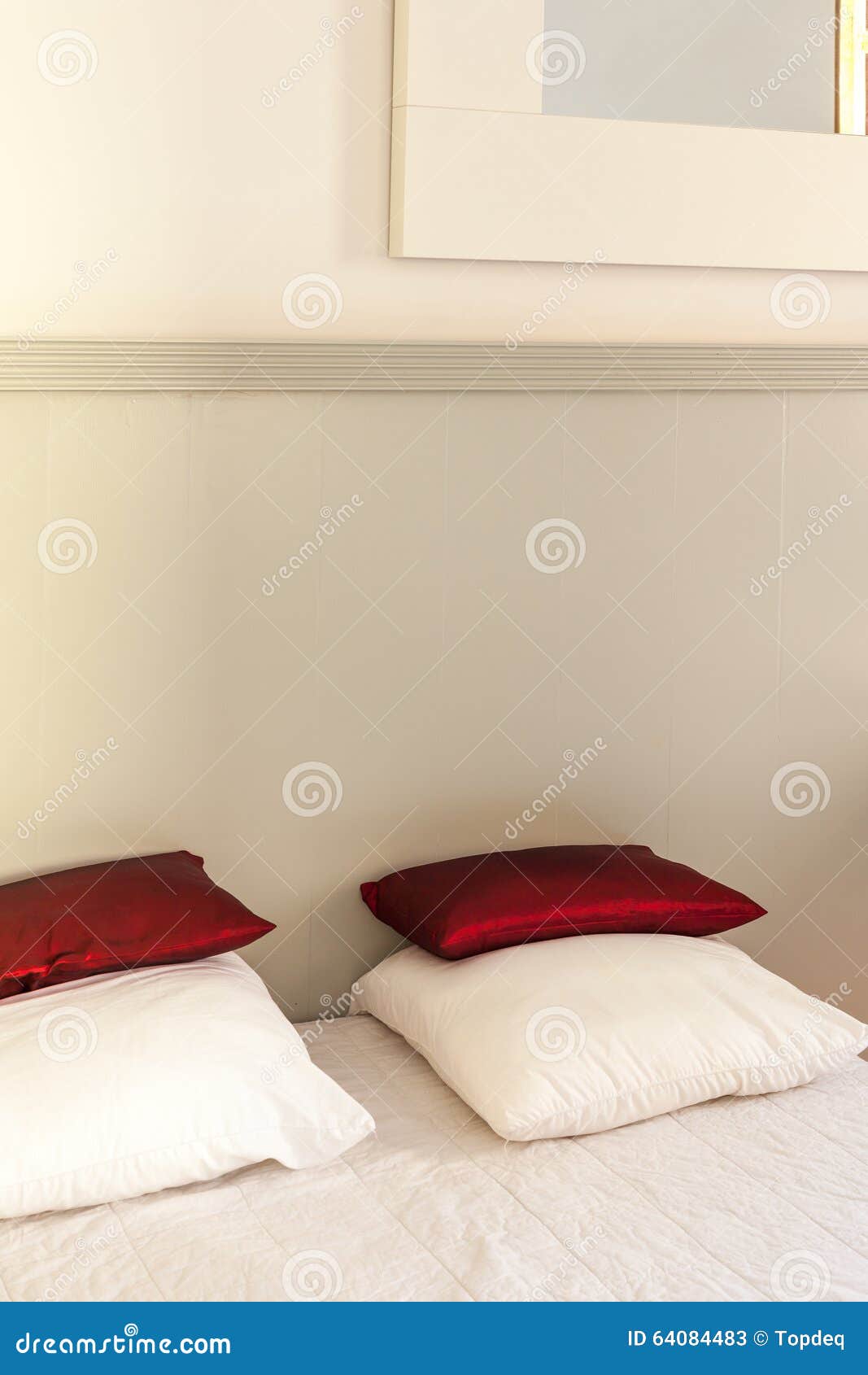 Prepared Fresh Bed, Scene in Apartments Room Stock Image - Image of ...