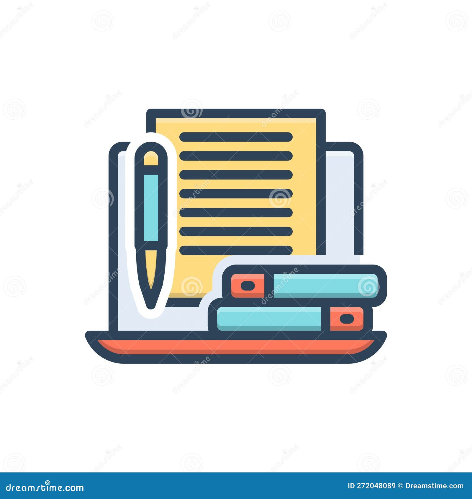 Color Illustration Icon for Prepared, Set and Stationery Stock ...