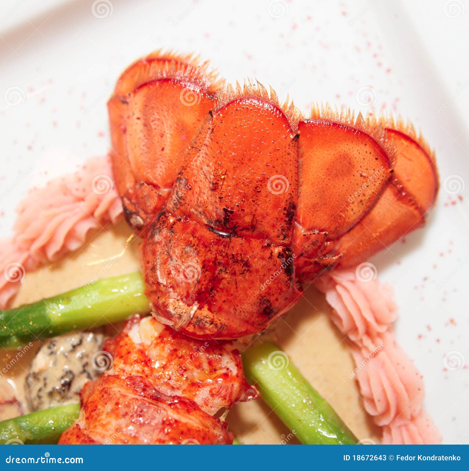 Prepared lobster stock image. Image of cooked, aspagragus - 18672643