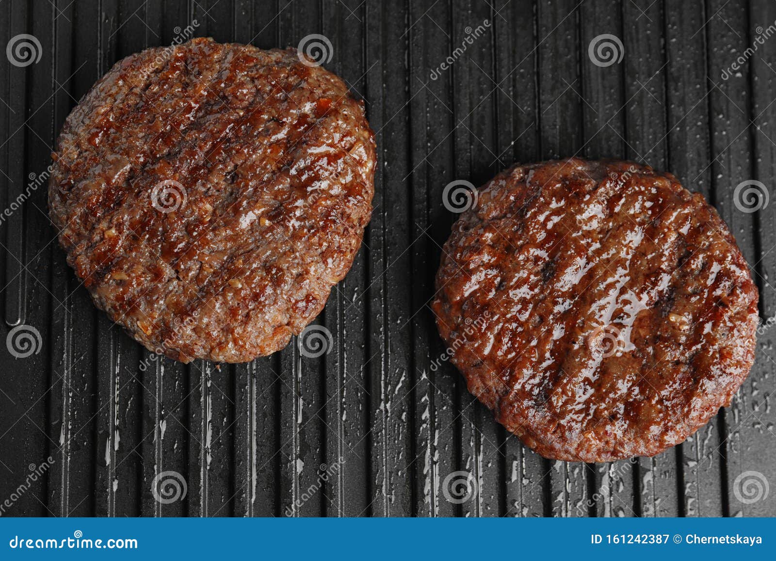 Prepared Meat Cutlets for Burger on Grill Stock Image - Image of burger ...