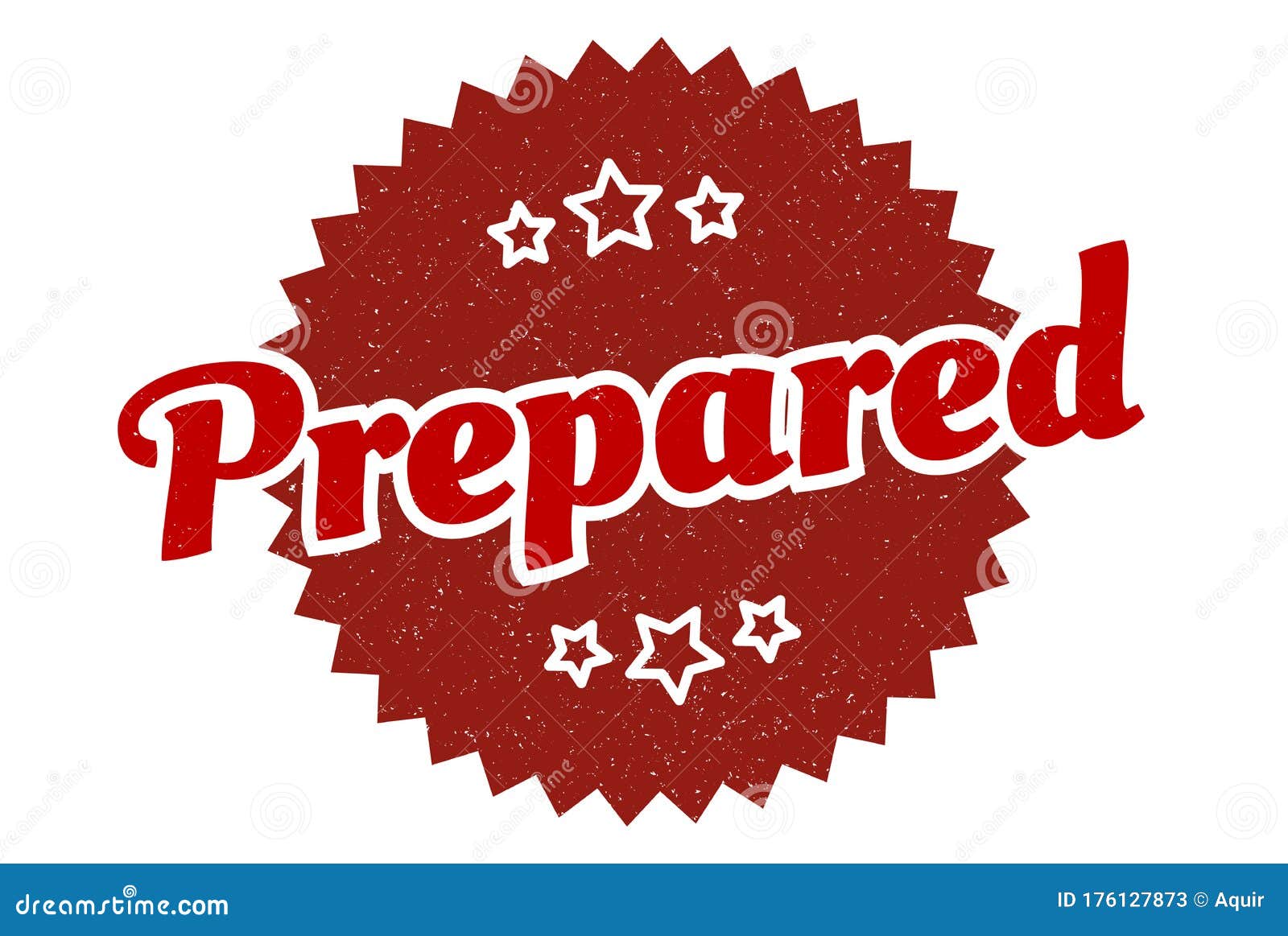 Prepared Sign. Prepared Vintage Retro Label Stock Vector - Illustration ...