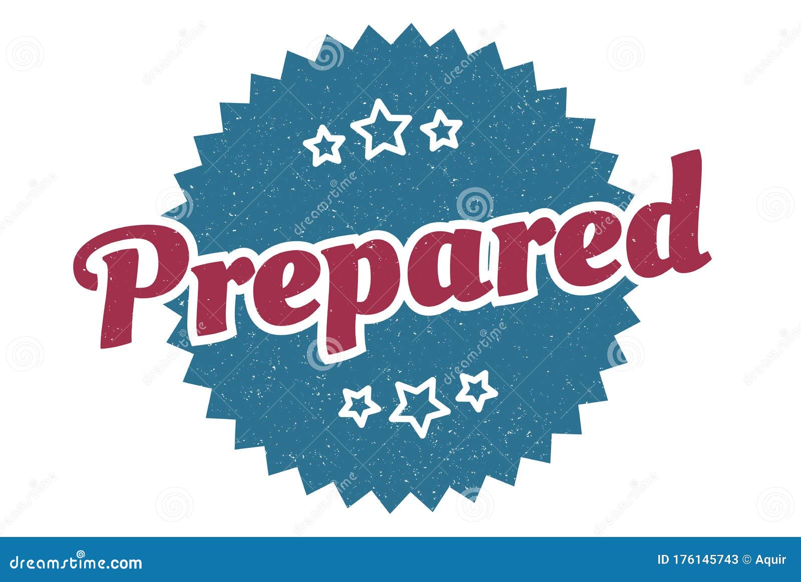 Prepared Sign. Prepared Vintage Retro Label Stock Vector - Illustration ...