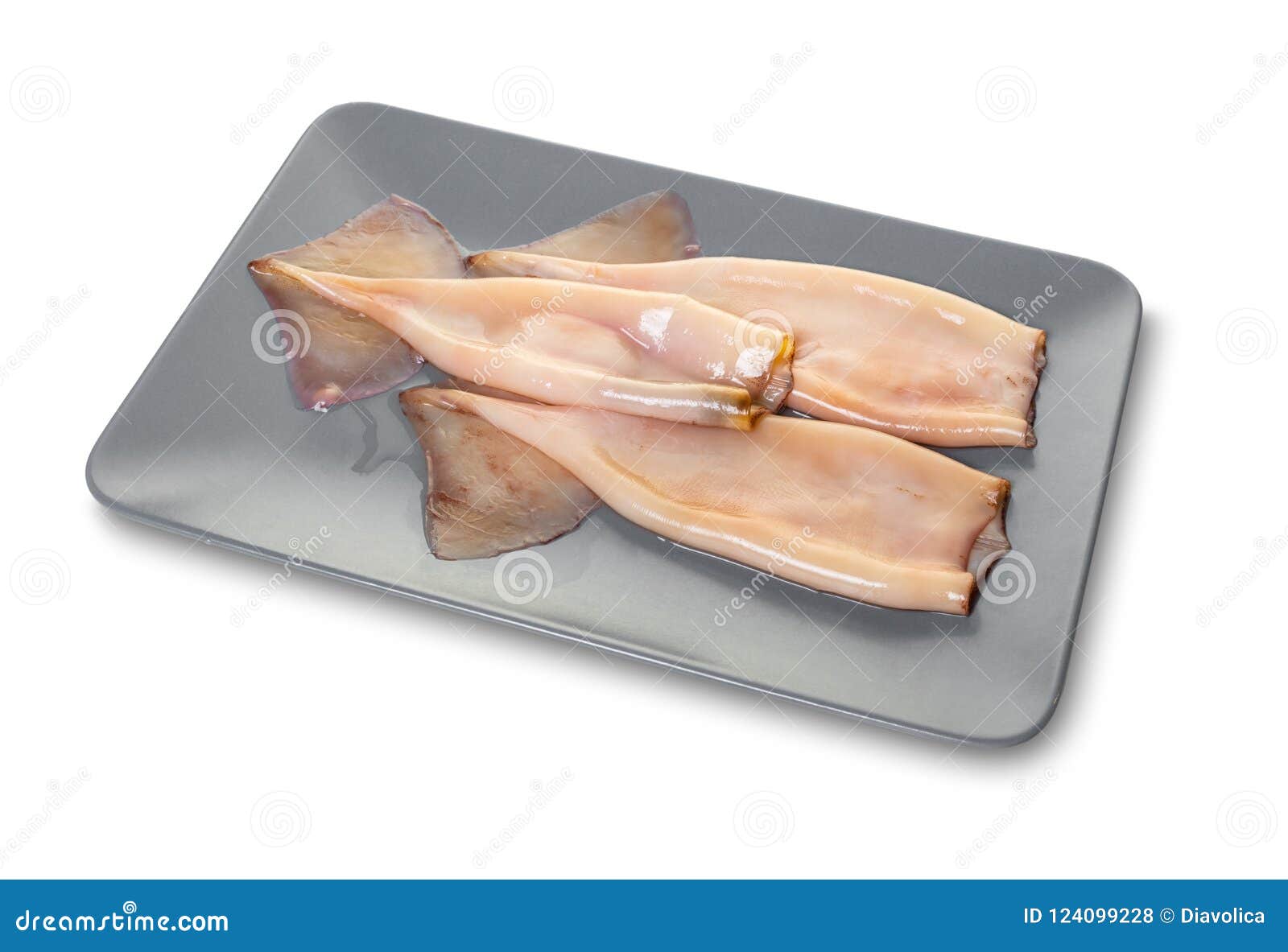 Prepared squid in a plate stock photo. Image of fish - 124099228