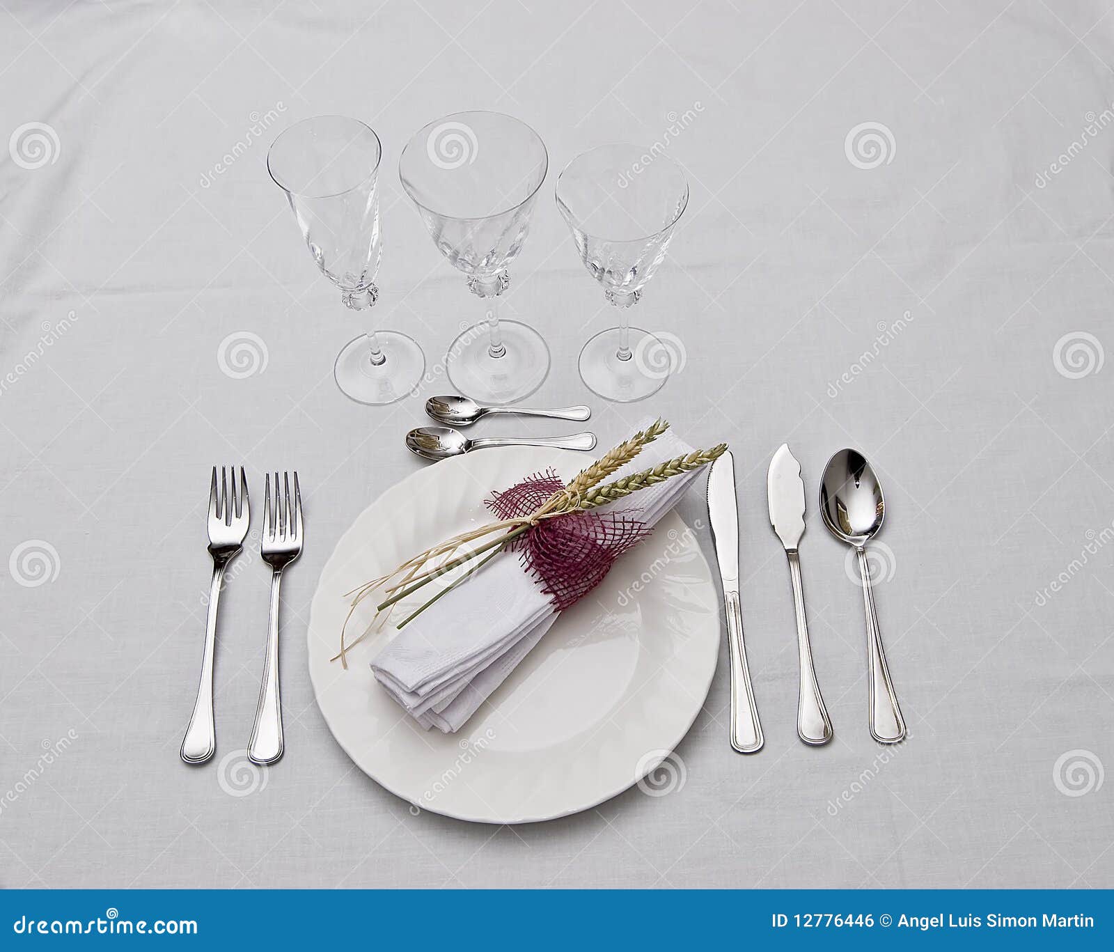 Prepared table. stock photo. Image of eating, breakfast - 12776446