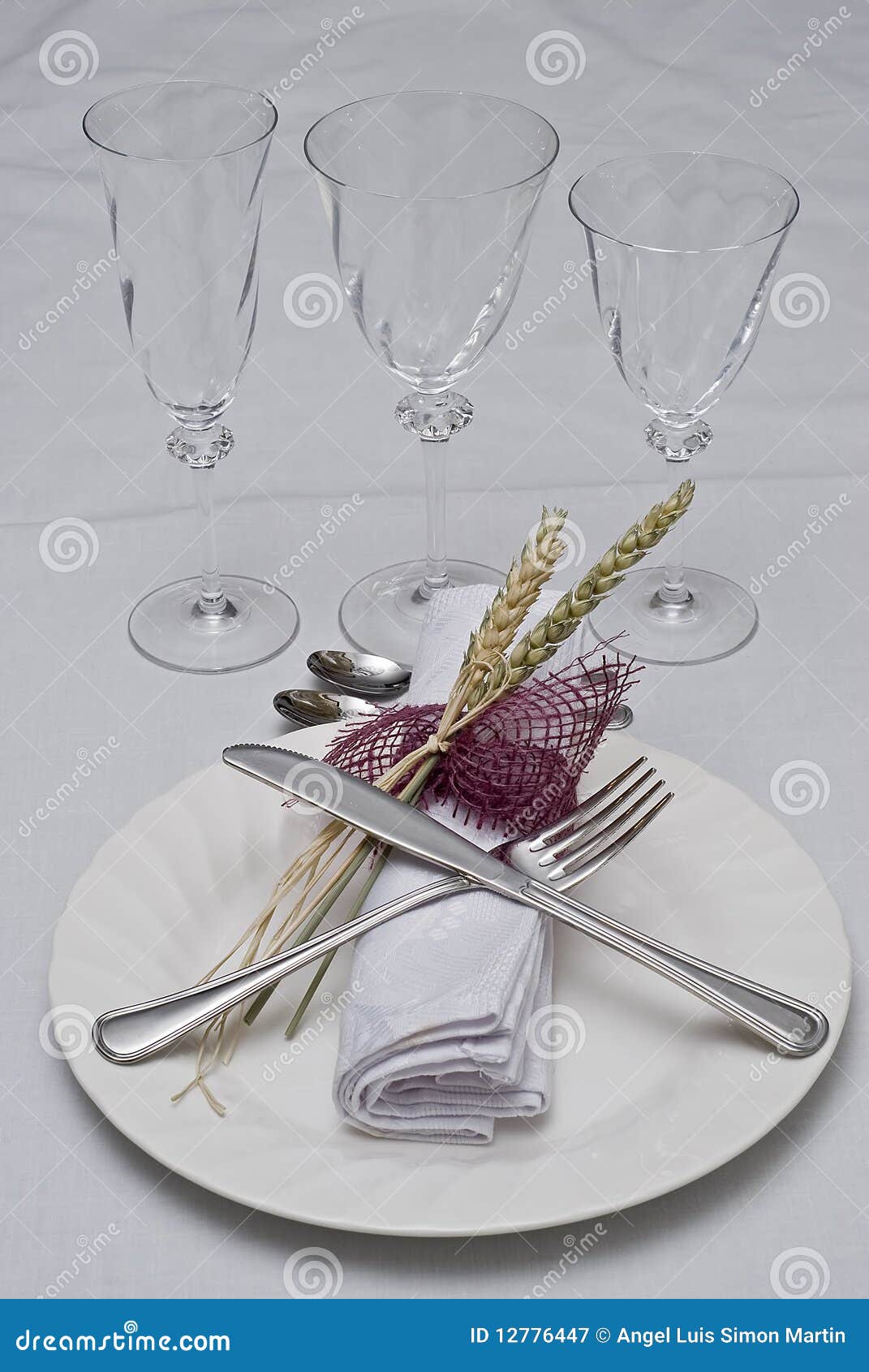 Prepared table to eat. stock image. Image of customers - 12776447