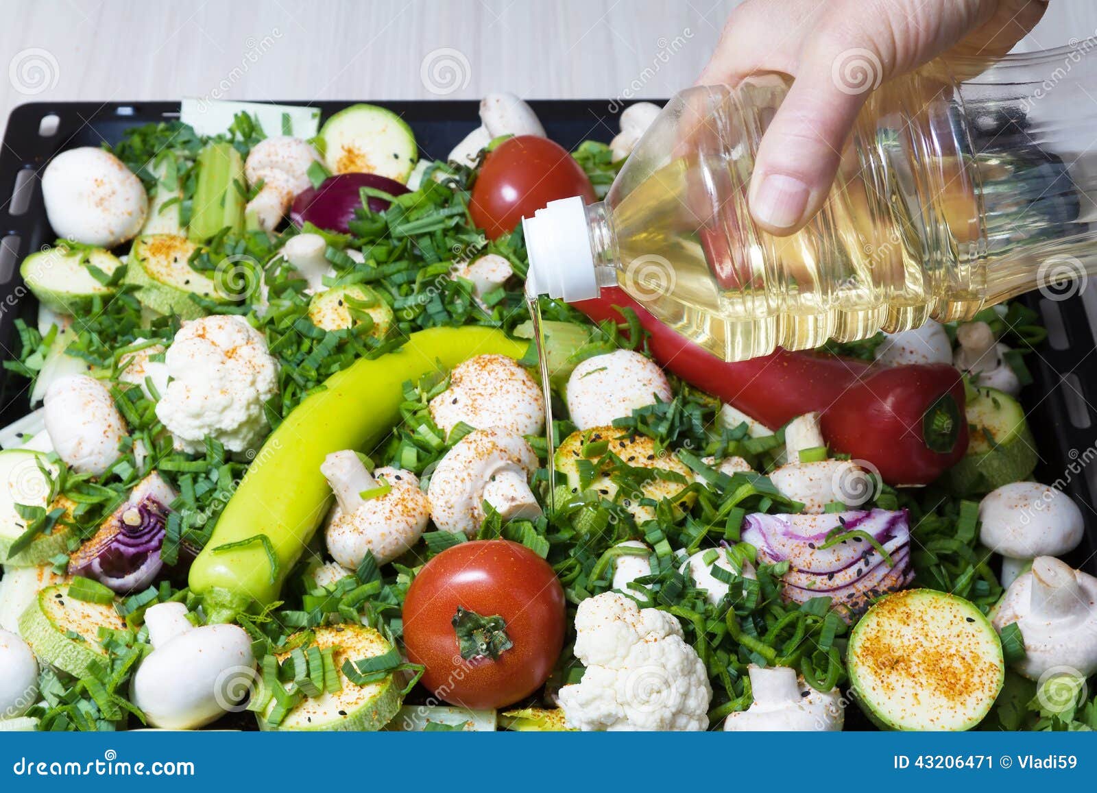 Prepared vegetables stock image. Image of onion, cooking - 43206471