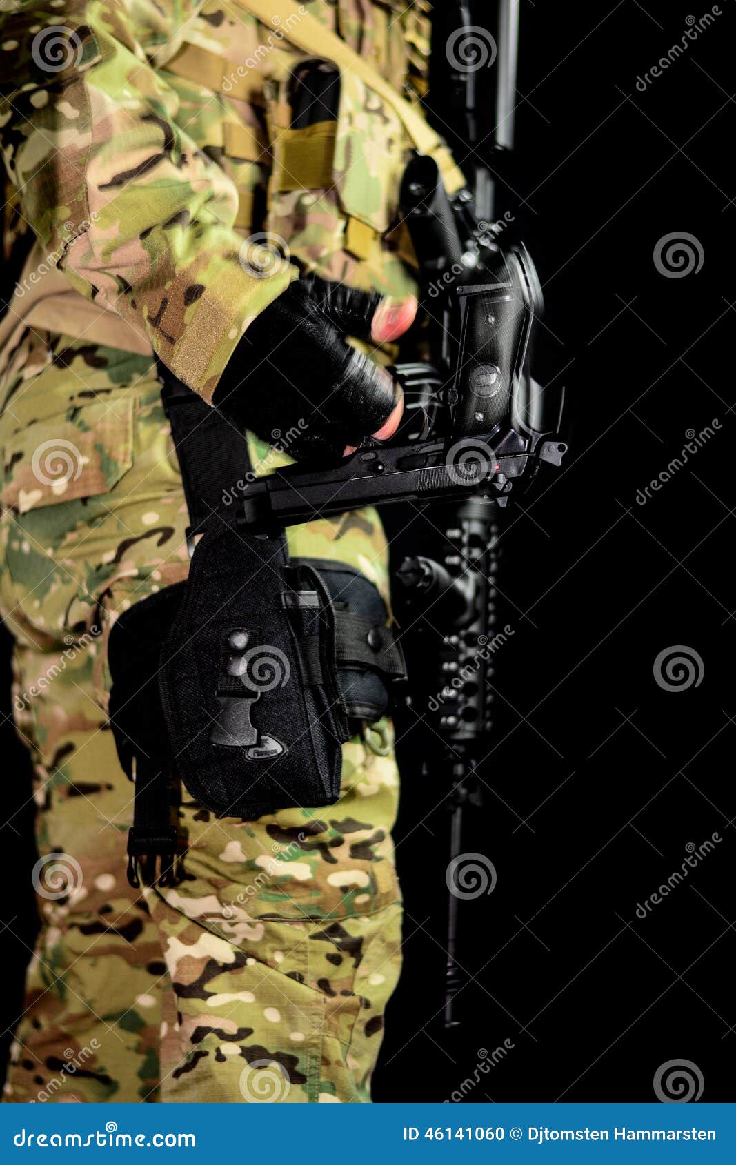 Prepared with weapons stock photo. Image of rifle, army - 46141060