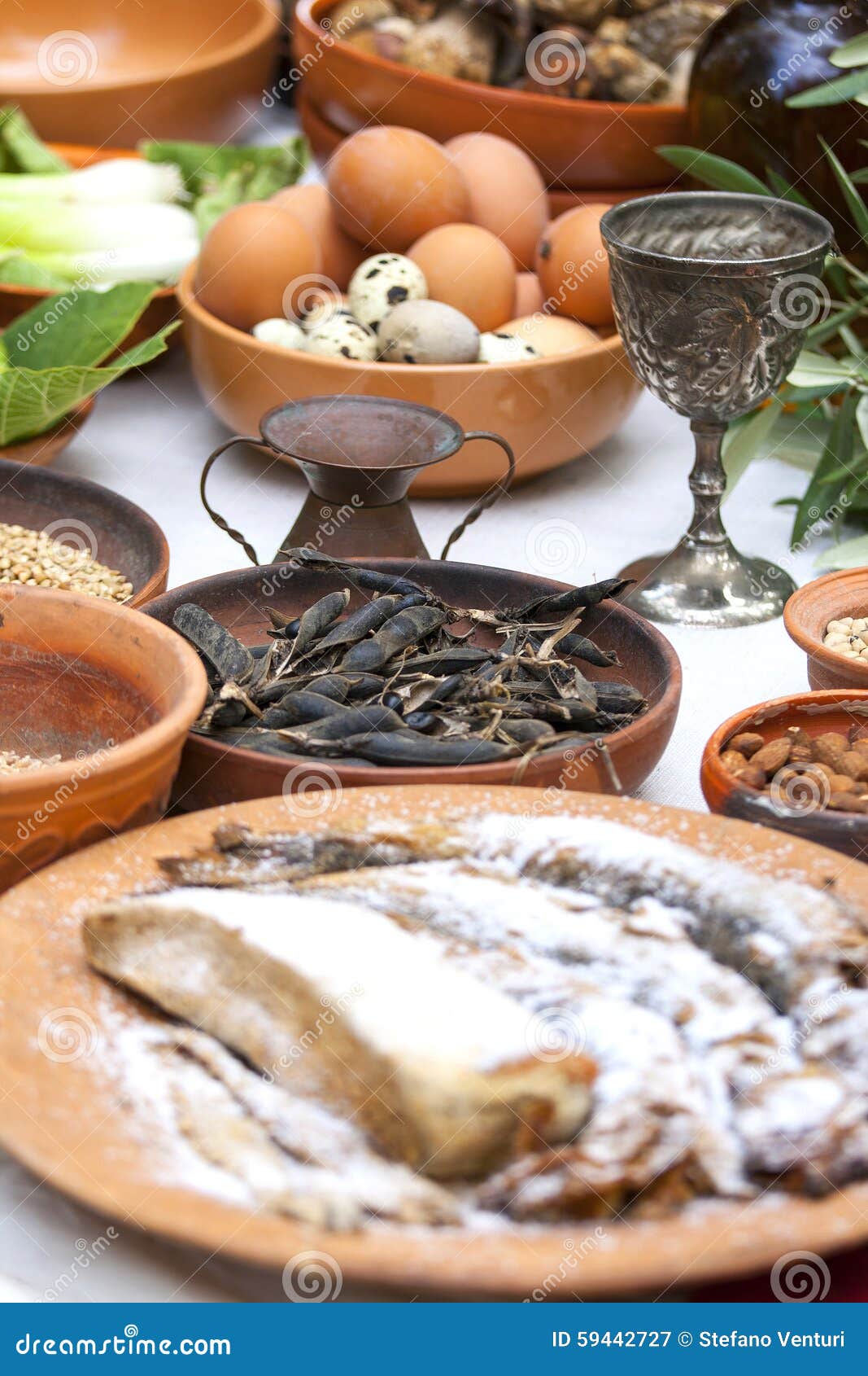 Preparing Ancient Roman Food Stock Image - Image of archaeology ...