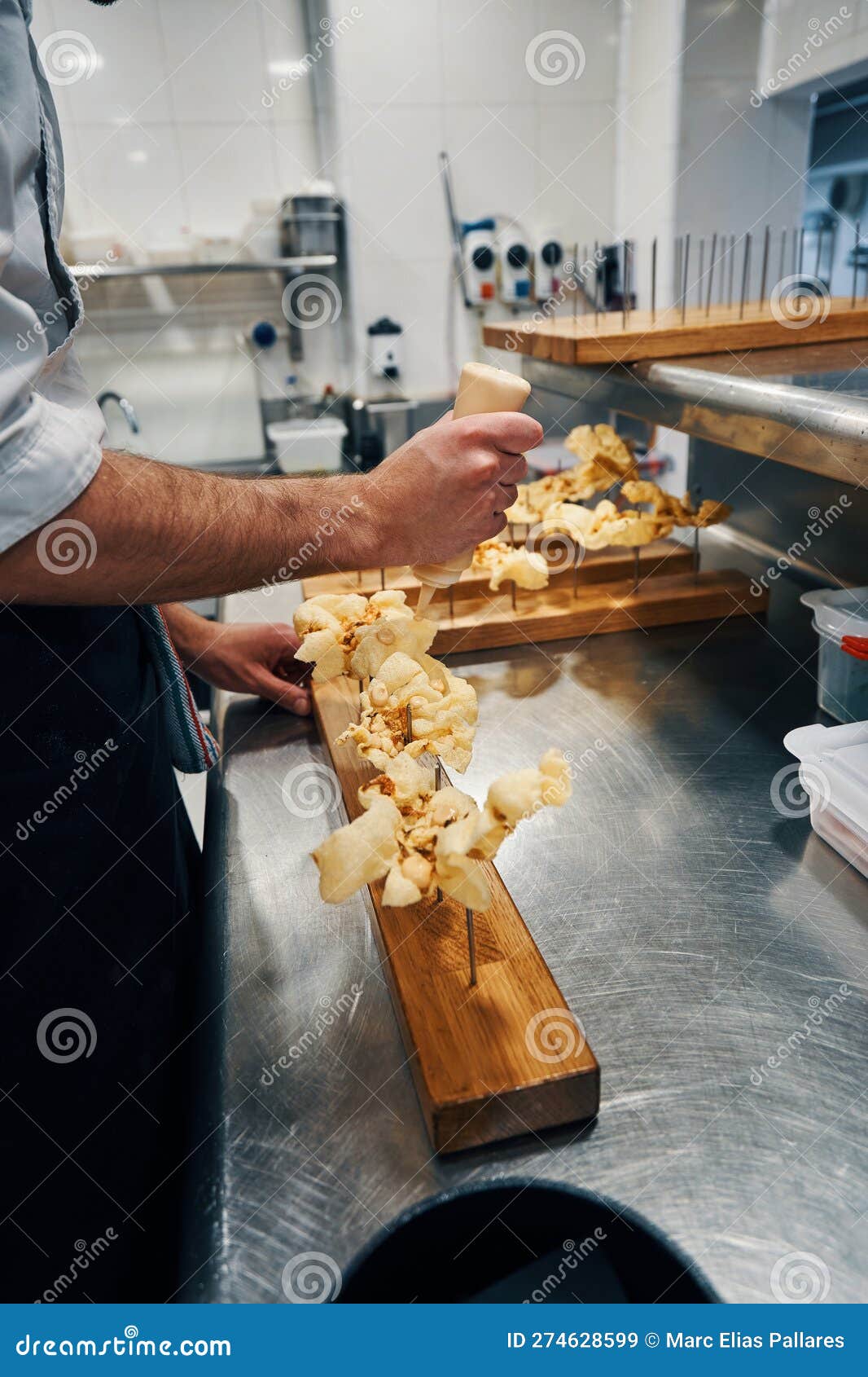 Preparing Appetizer in a Luxury Restaurant Stock Image - Image of ...