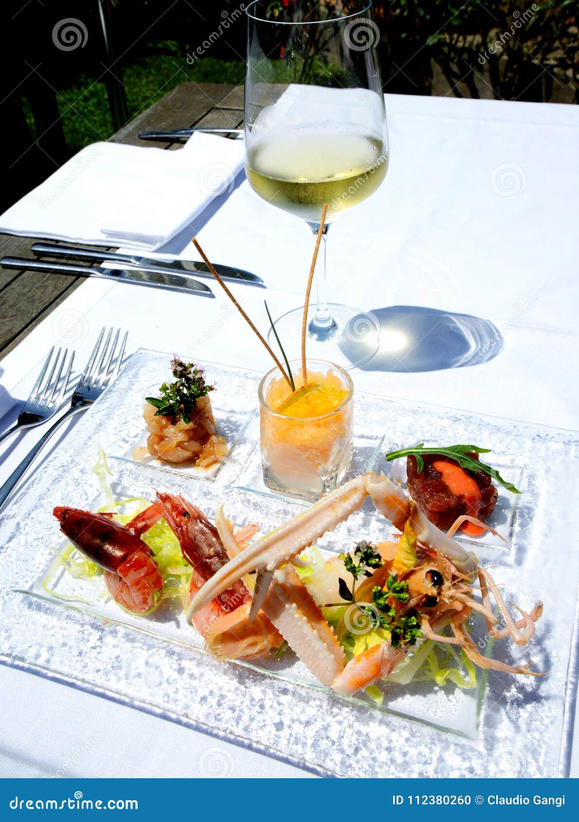 Preparing Appetizer with Raw Fish Stock Photo - Image of selective ...