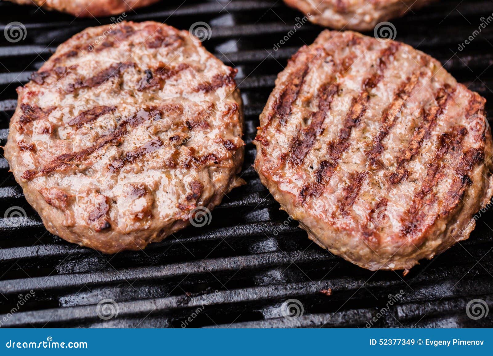 Preparing a Batch of Grilled Ground Beef Patties Stock Image - Image of ...