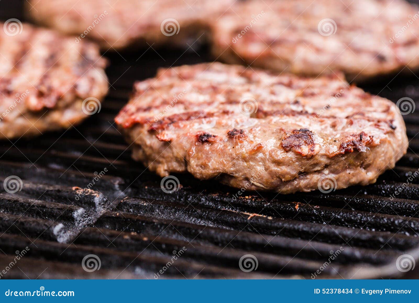 Preparing a Batch of Grilled Ground Beef Patties Stock Photo - Image of ...