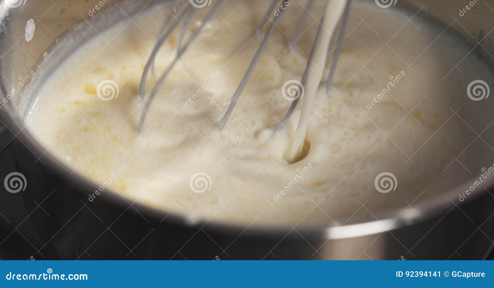Preparing Bechamel Sauce Milk Pour Stock Image - Image of sauce ...