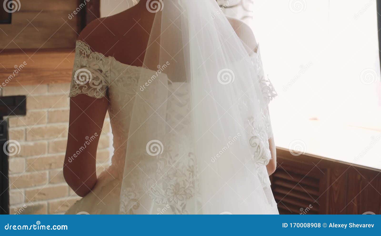 Preparing the Bride for the Wedding in a Wedding Dress Stock Footage ...