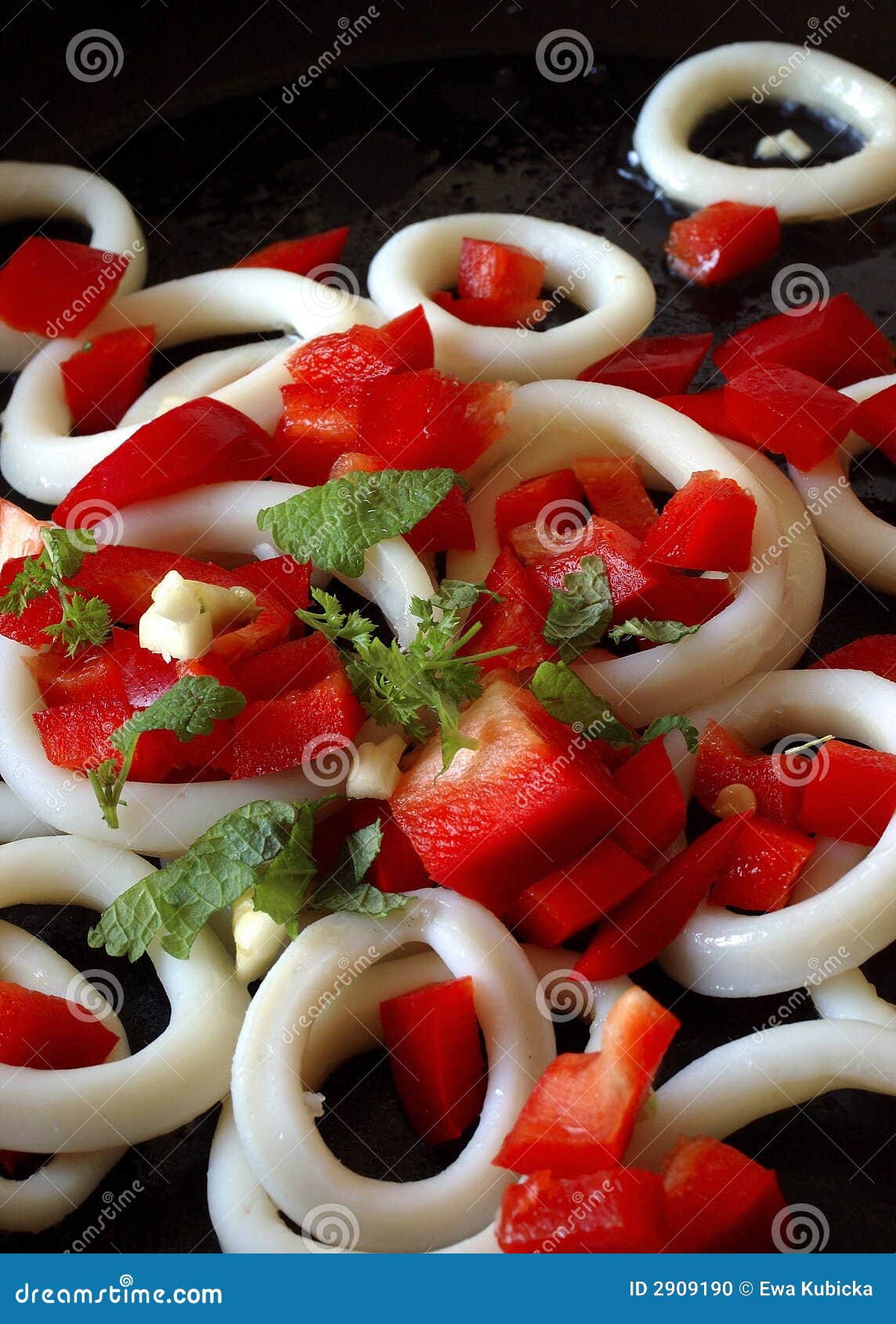Preparing calamari stock photo. Image of rings, cook, seafood - 2909190