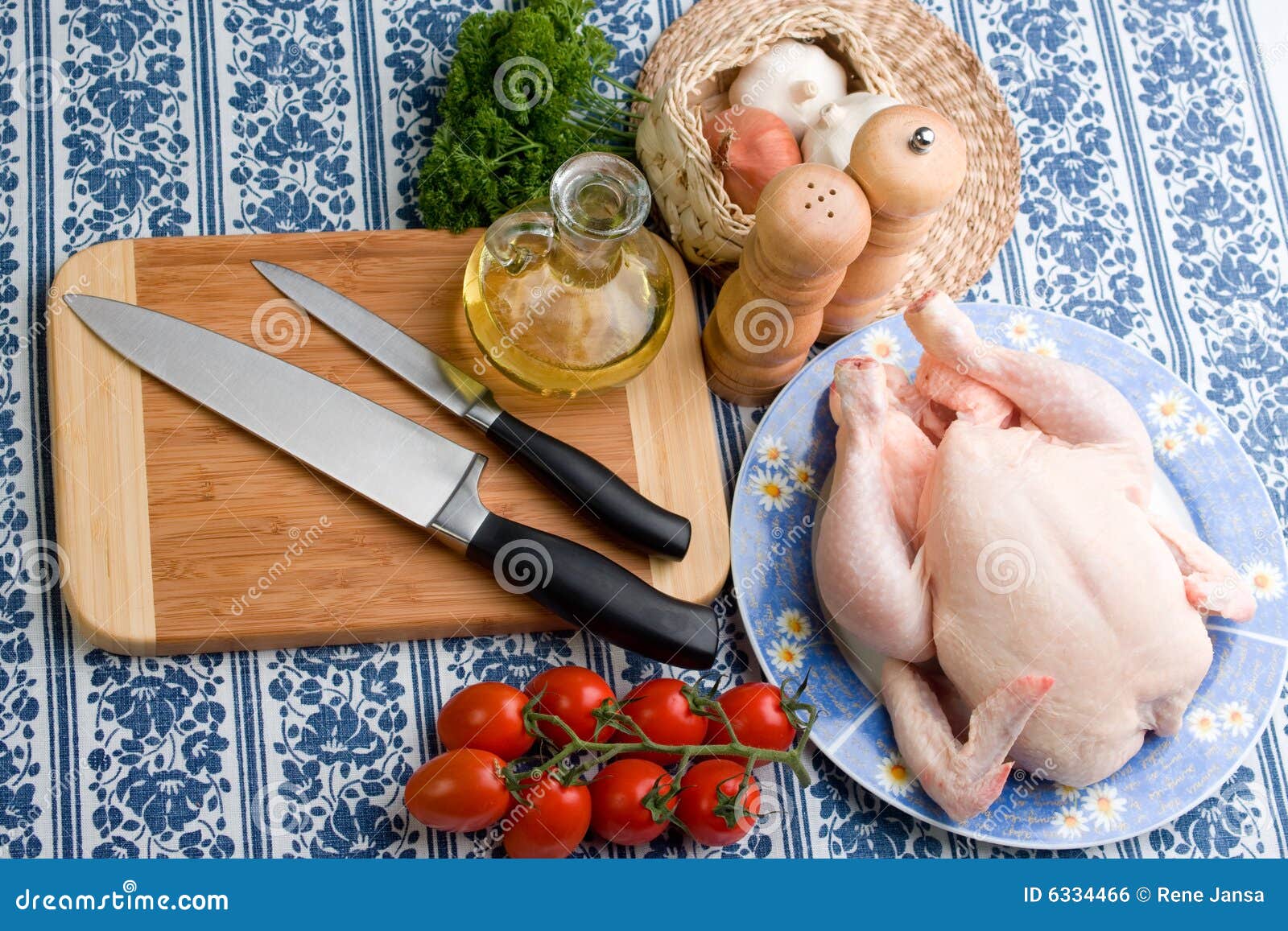 Preparing Chicken stock photo. Image of pepper, basket - 6334466