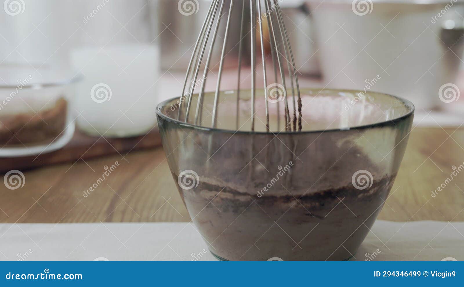 Preparing Chocolate Dessert Using Whisk Stock Video - Video of interior ...