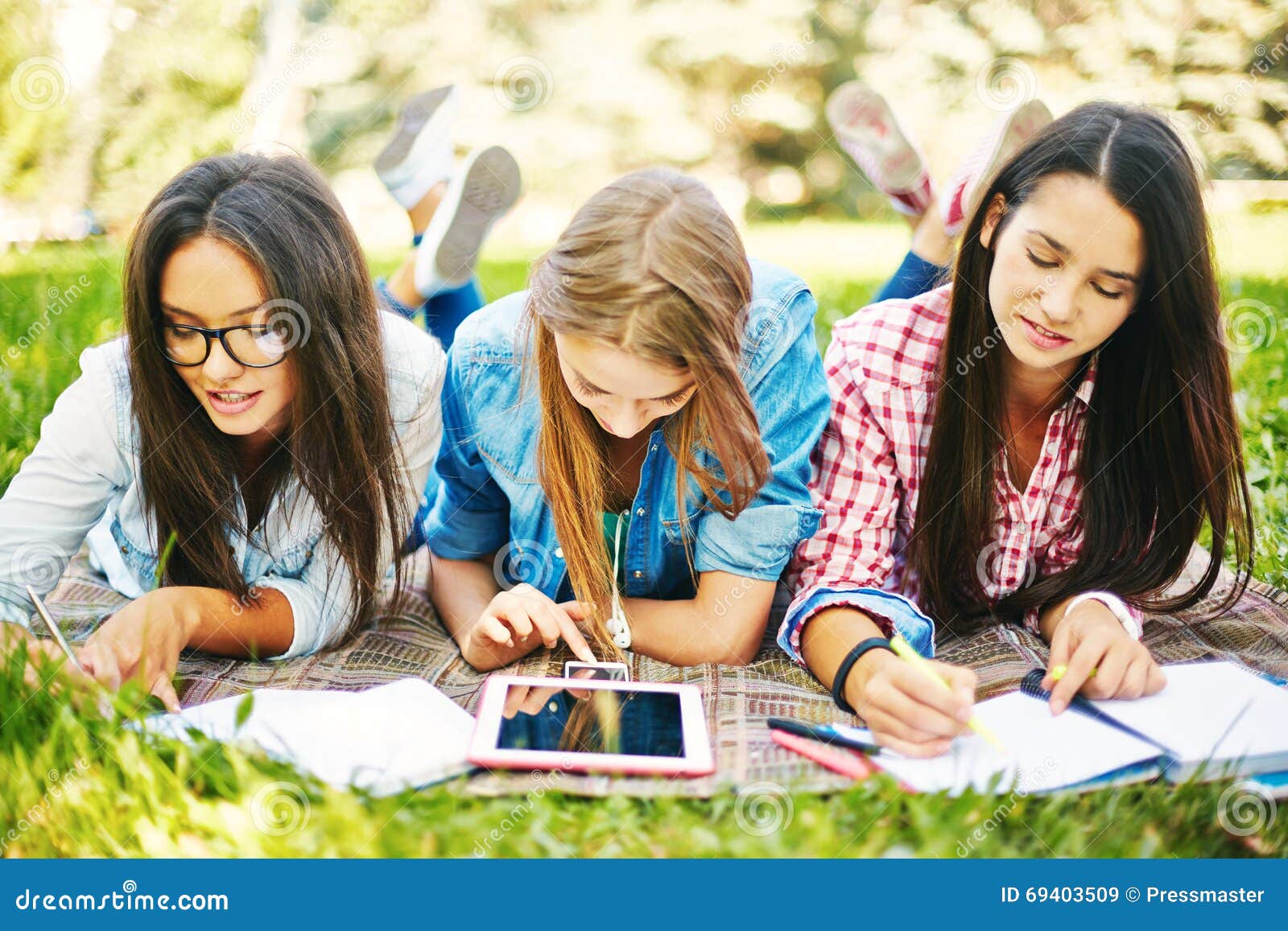 Preparing for college stock image. Image of lawn, teens - 69403509
