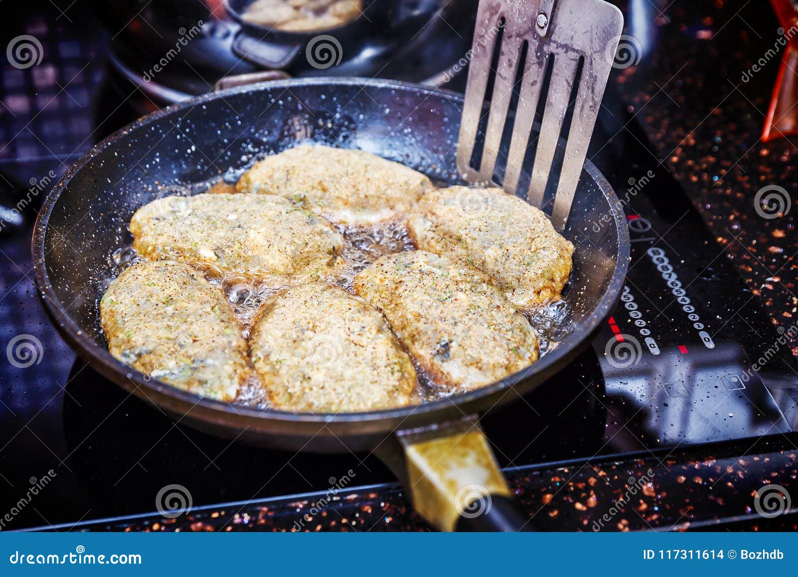 Fish cutlets preparing stock photo. Image of home, household - 117311614