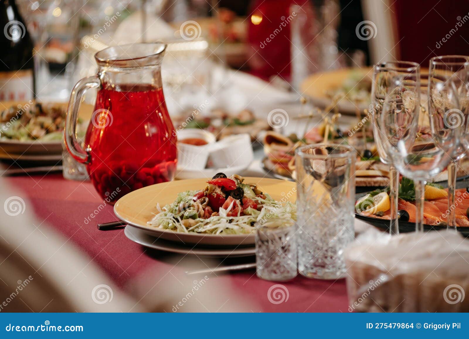 Preparing the Dining Table for the Solemn Event. Stock Photo - Image of ...