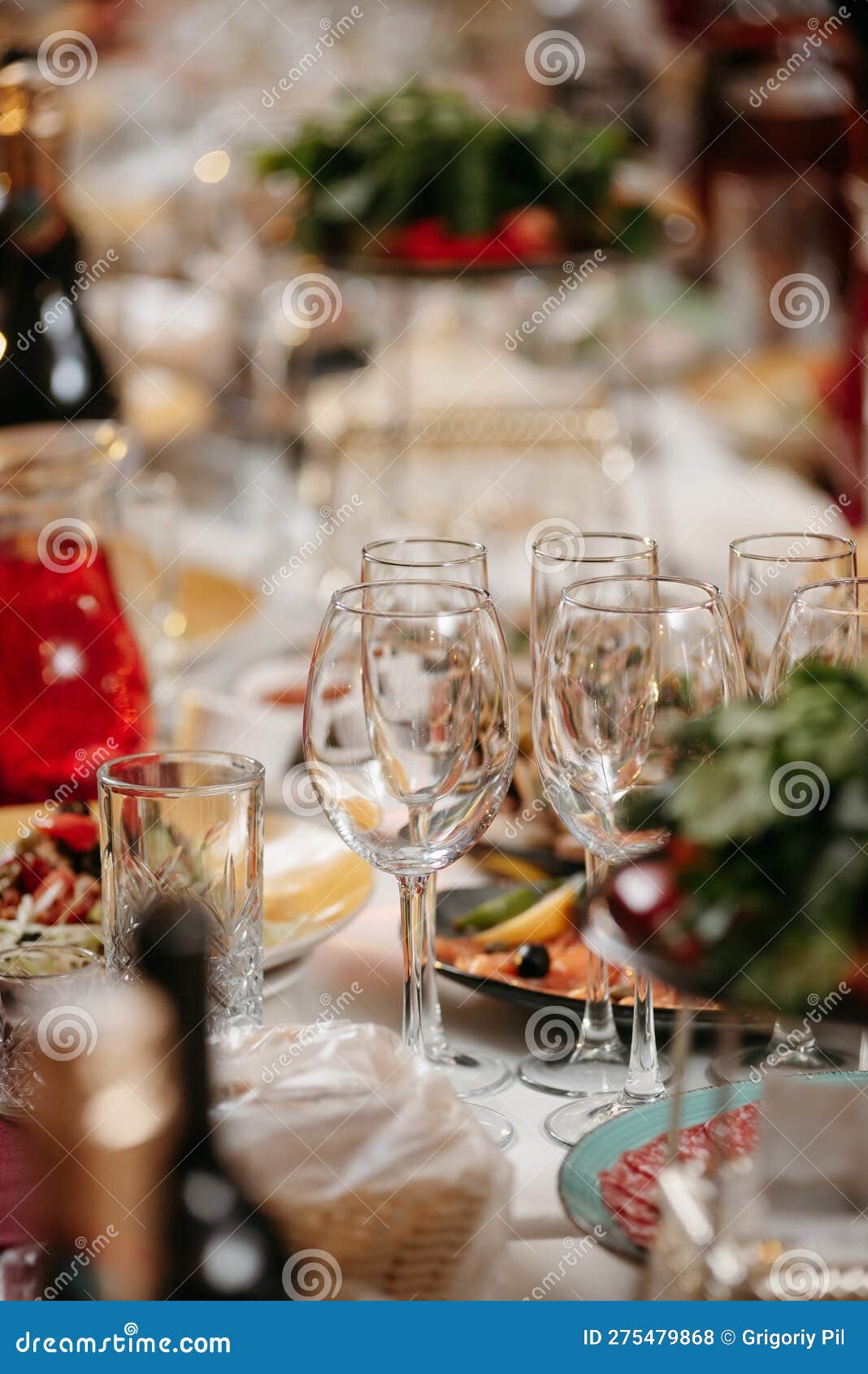 Preparing the Dining Table for the Solemn Event. Stock Photo - Image of ...