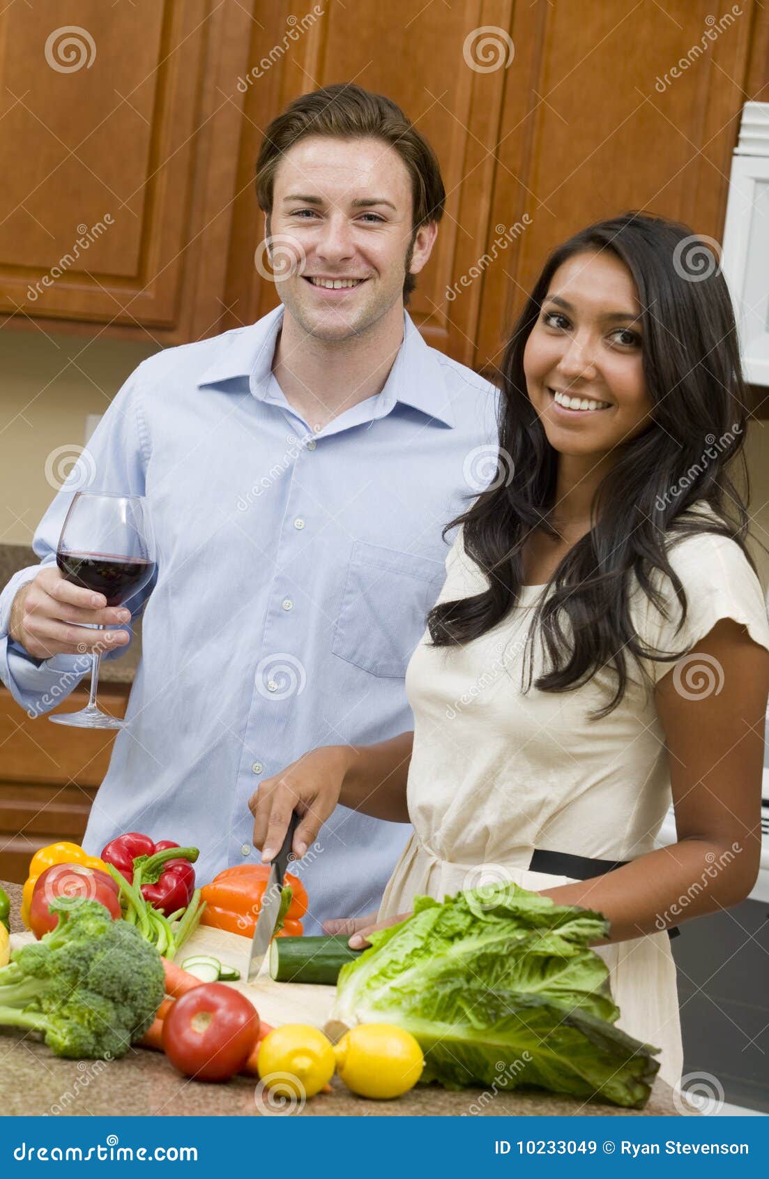 Preparing Dinner stock image. Image of carefree, boyfriend - 10233049