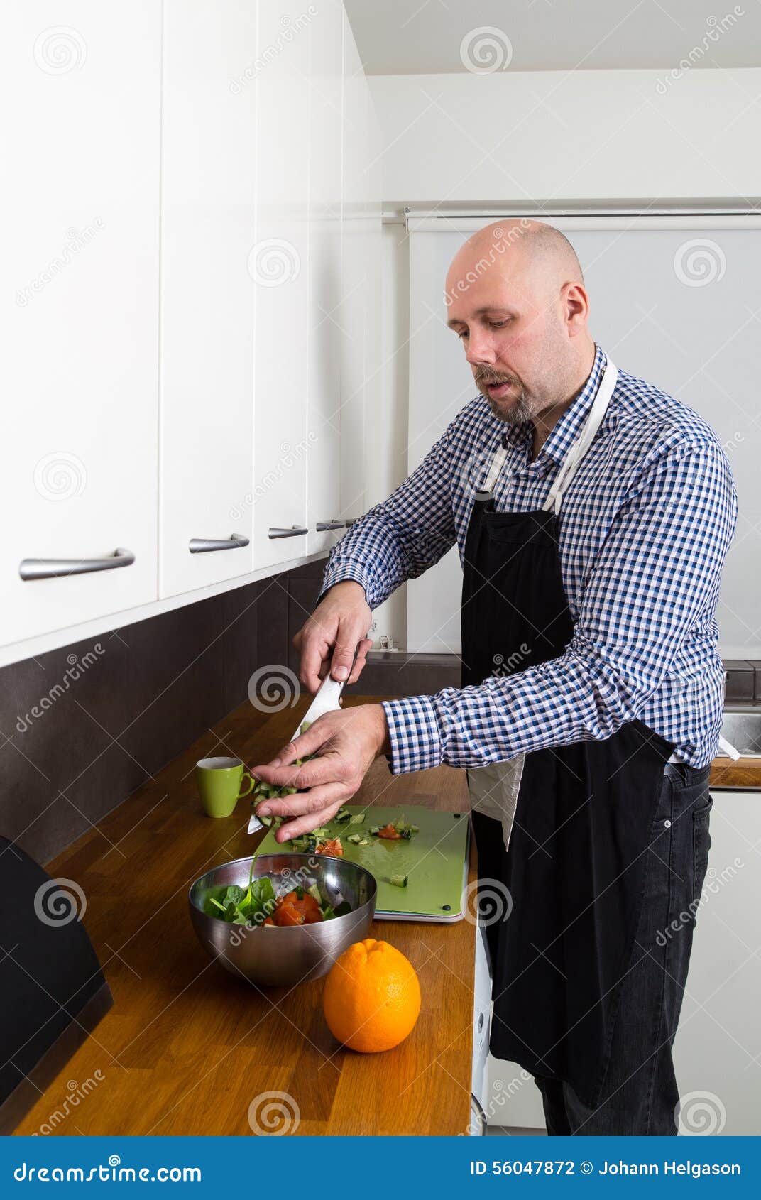 Preparing dinner stock photo. Image of kitchen, dinner - 56047872