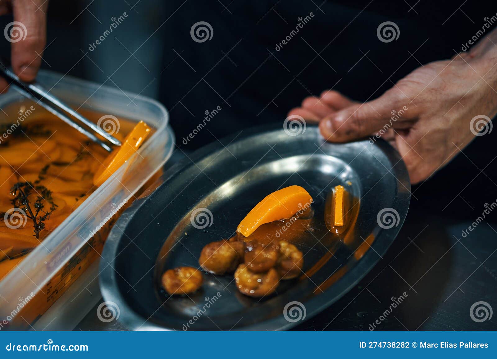 Preparing Dish Garnish, Professional Cusine Stock Photo - Image of chef ...