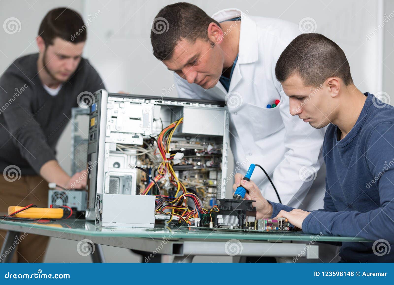 Preparing for Electronic Industry Employment Stock Photo - Image of ...