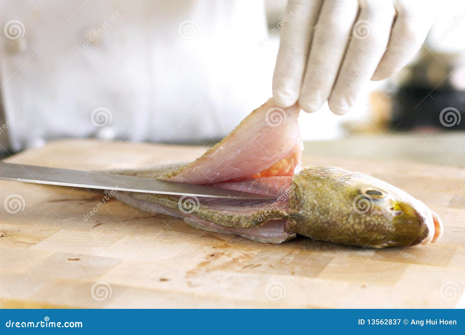 Preparing Fish stock image. Image of fish, dining, plate - 13562837