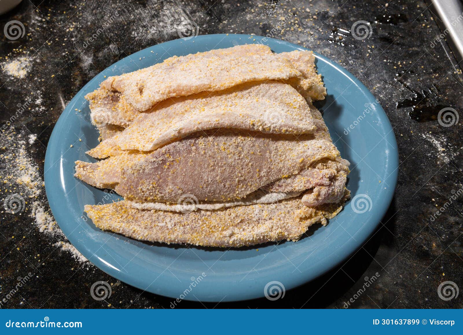 Preparing Fish Fillet Pan Frying Stock Image - Image of lunch, meat ...
