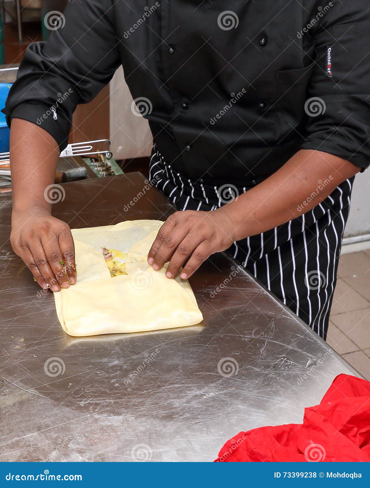 Preparing Folding Mughlai Paratha Stock Photo - Image of plate ...