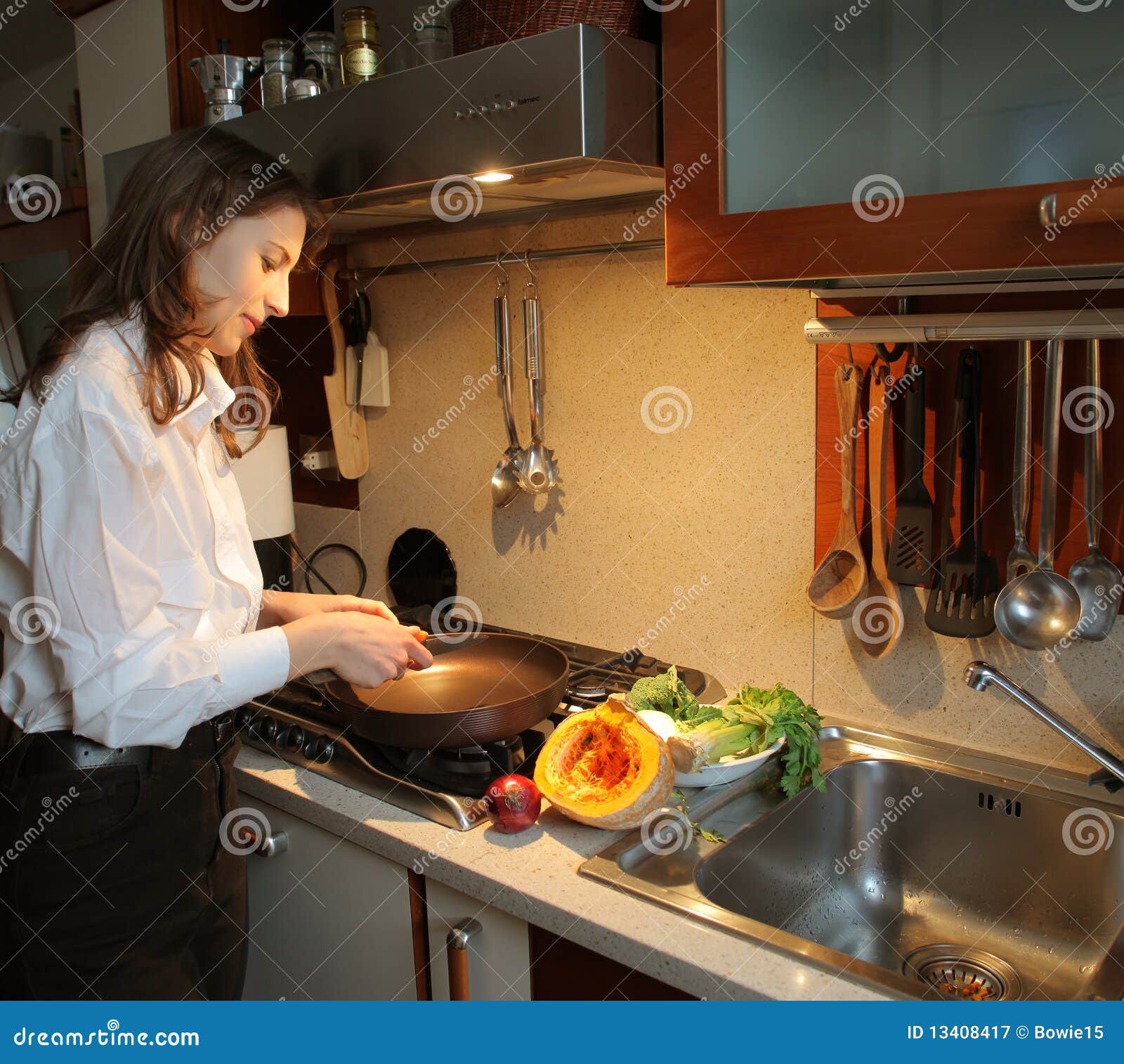 Preparing food stock image. Image of knife, vegetables - 13408417
