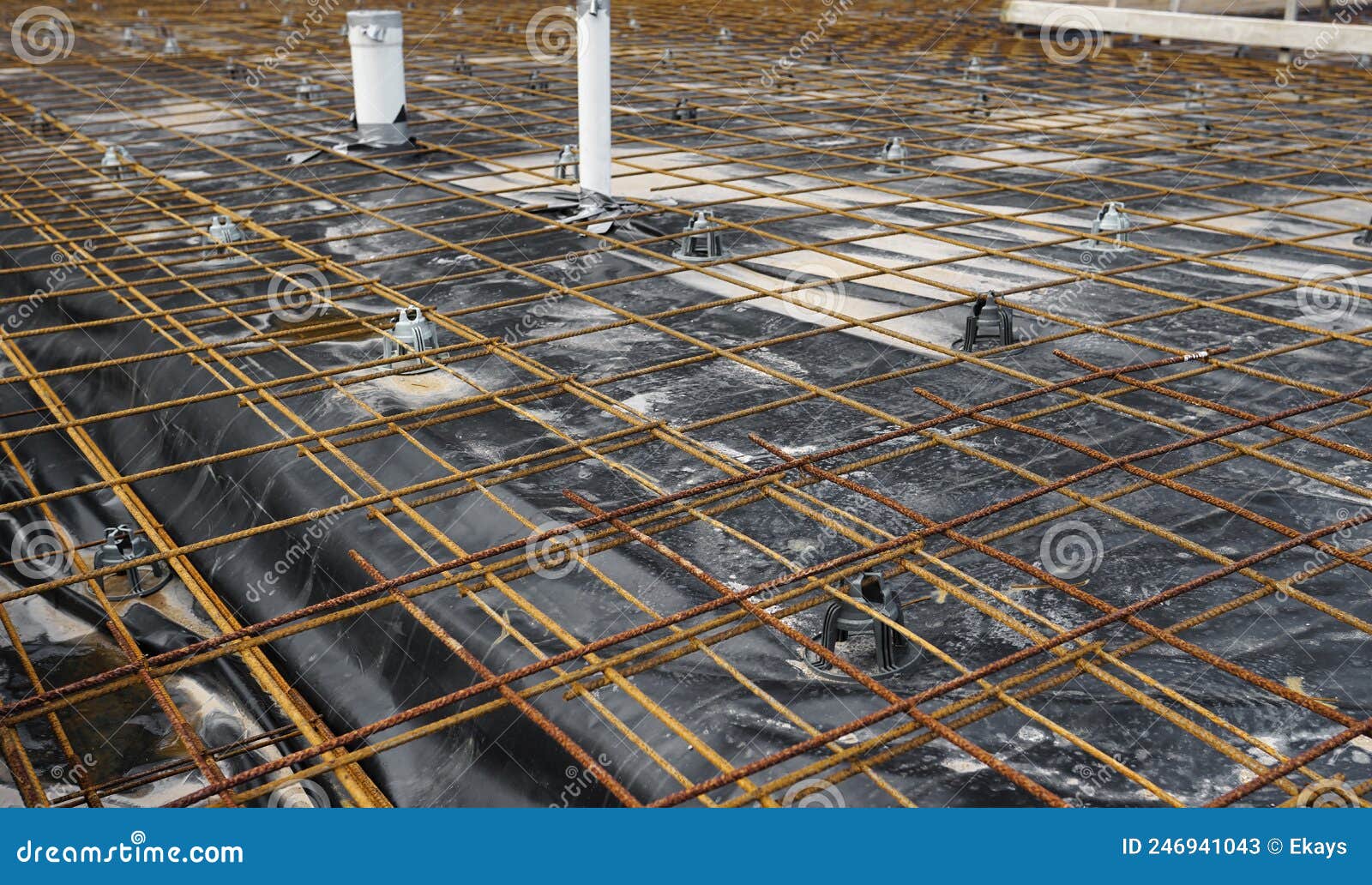 Preparing Formwork For First Floor Slab At Construction. Formworks And ...
